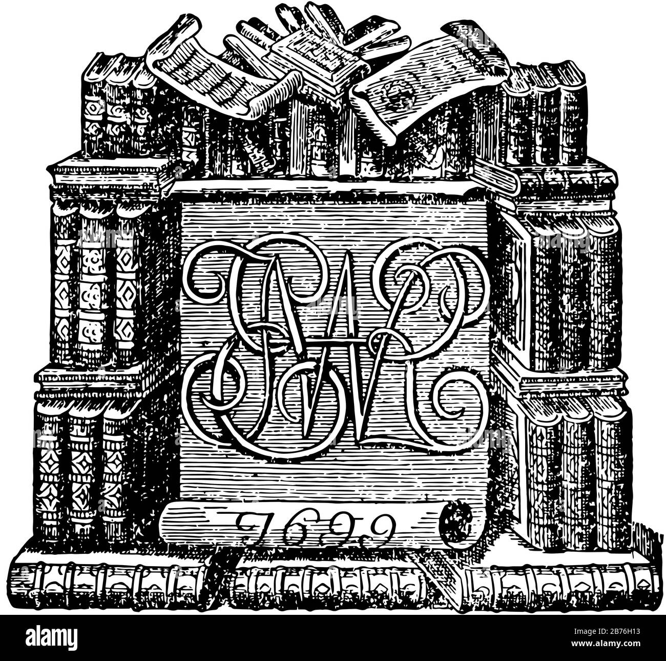 Book-plate or plate of William Hewer, discovered through daniel ...