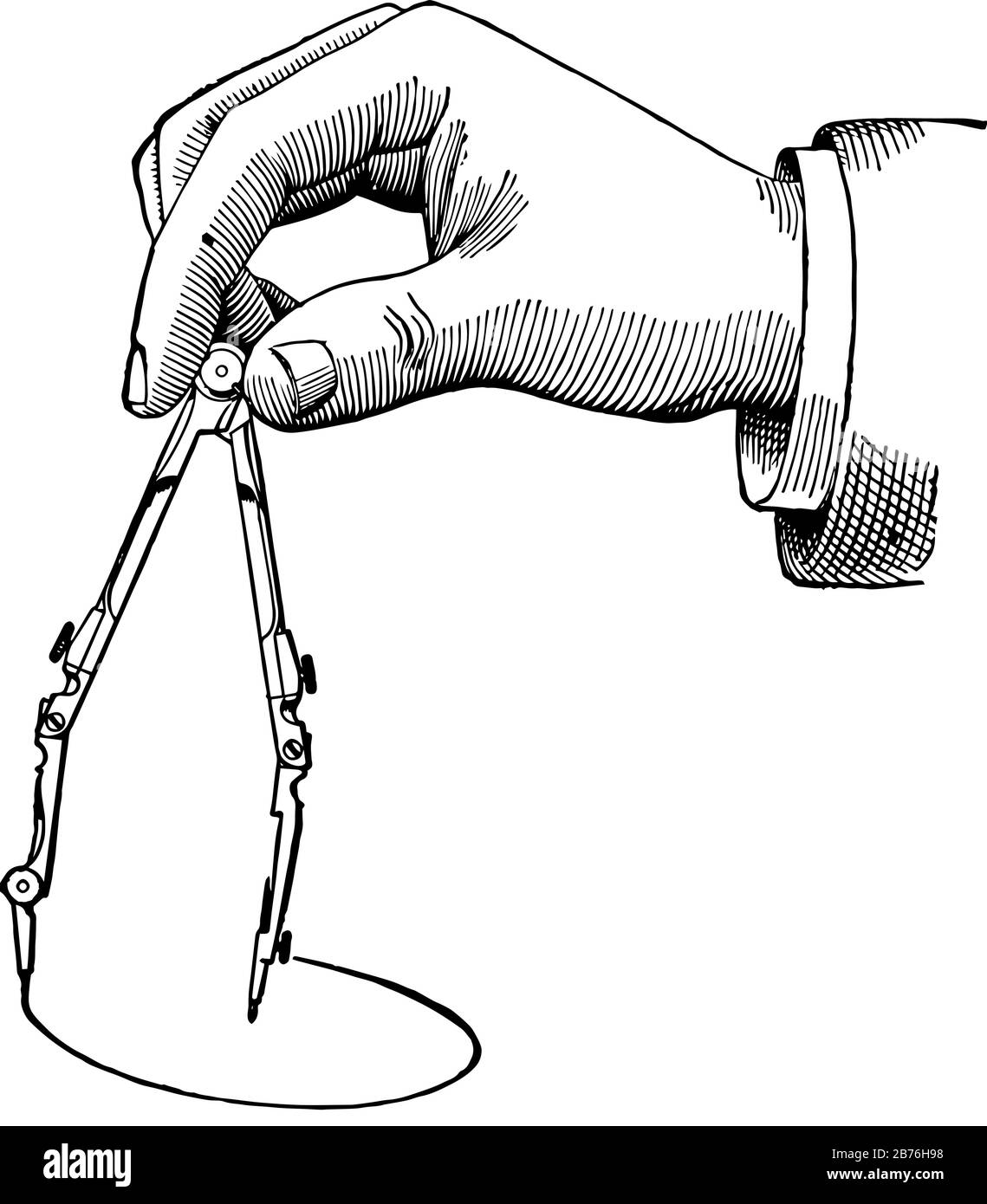 Compasses drawing Stock Vector Images - Alamy