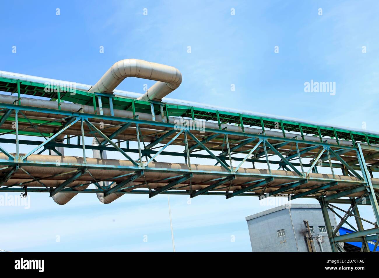 Industrial pipelines, chemical plant pipelines Stock Photo - Alamy