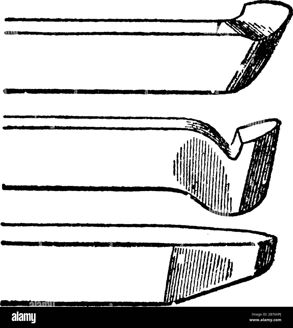 This illustration represents various types of Slide Rest Tools, vintage ...