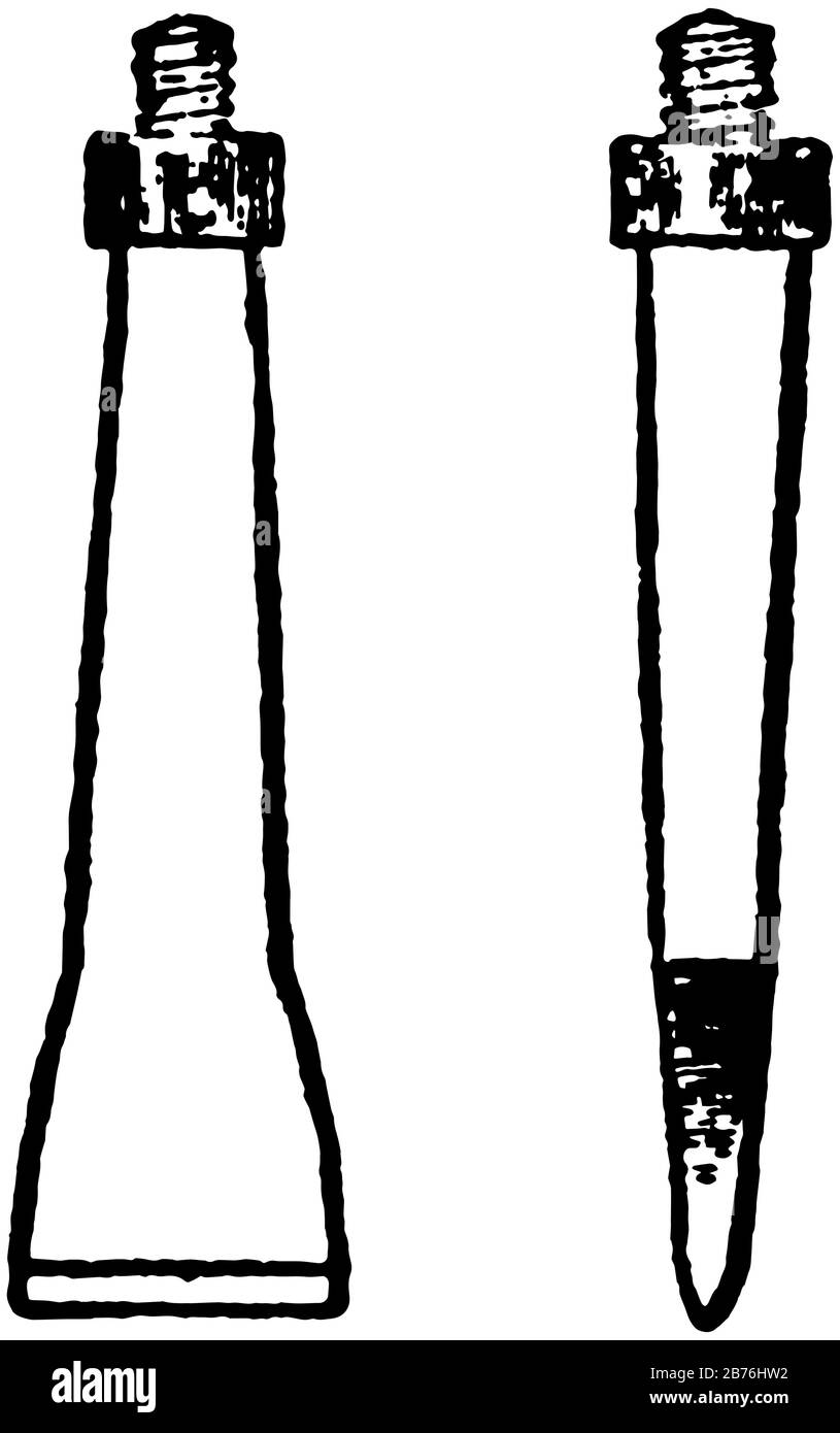 This illustration represents Drill Bit for boring, vintage line drawing ...