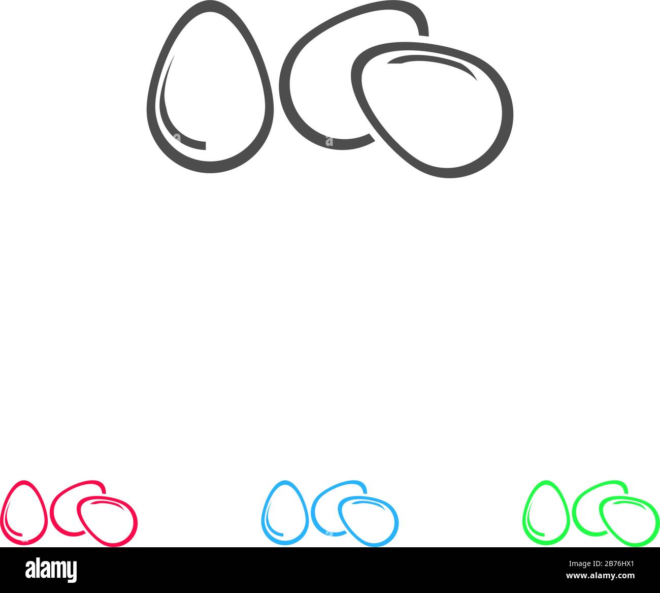 Egg icon flat. Color pictogram on white background. Vector illustration ...