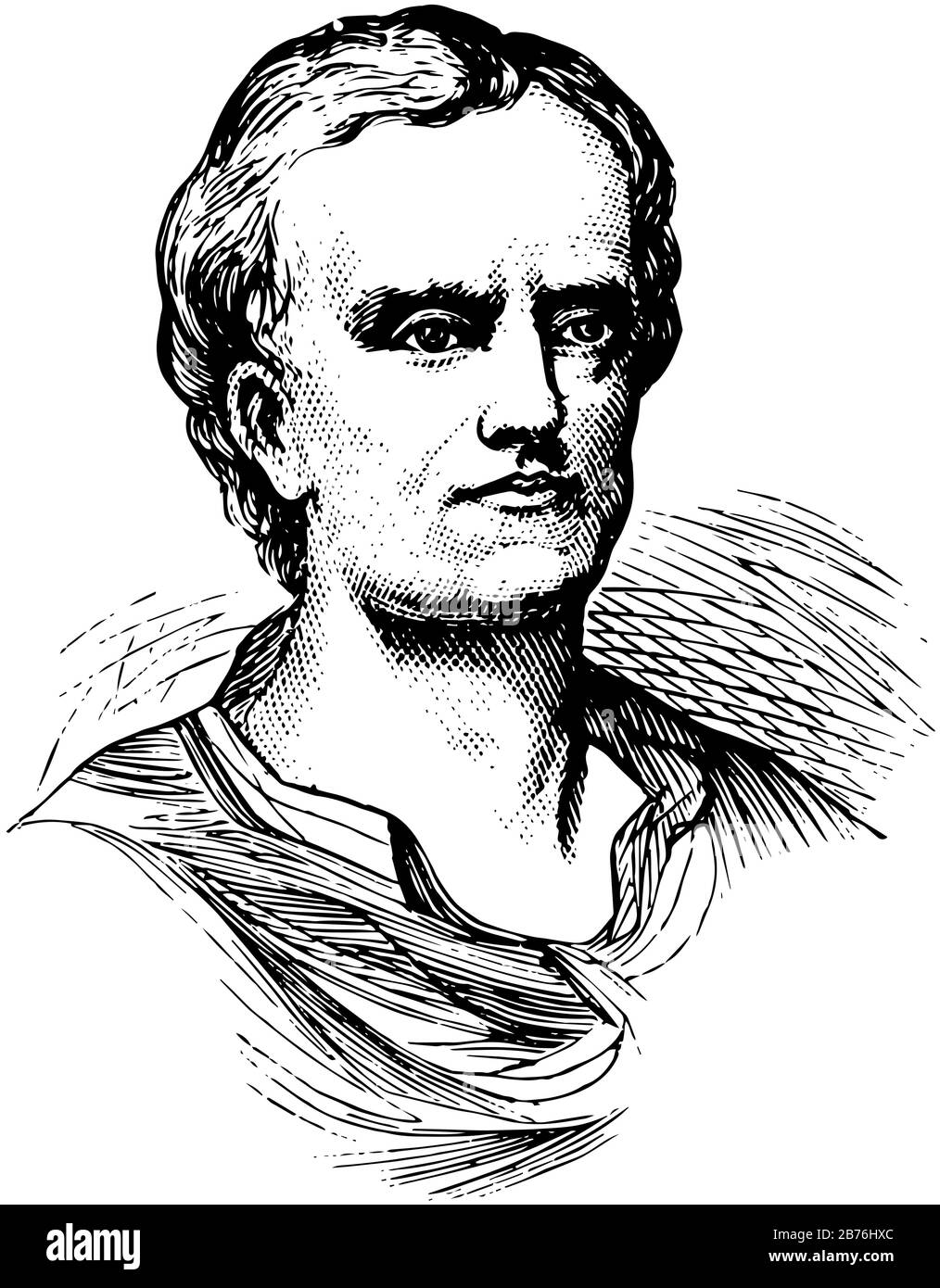 Caucasian has a projection of the midfacial region, vintage line ...