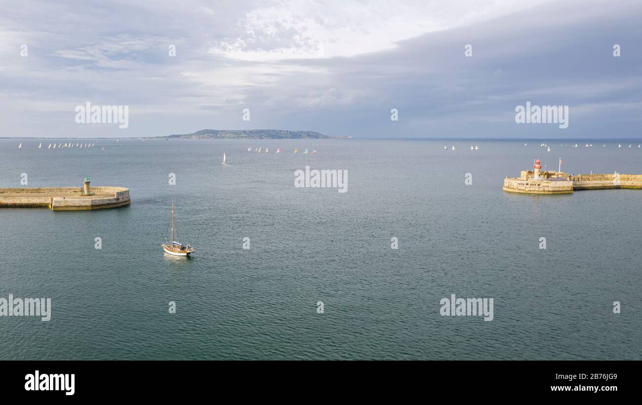 Aerial view of Howth Harbour and village Stock Photo - Alamy