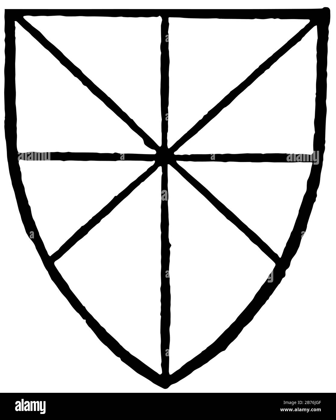 Campbell bears gironny or gyronny, vintage line drawing or engraving ...