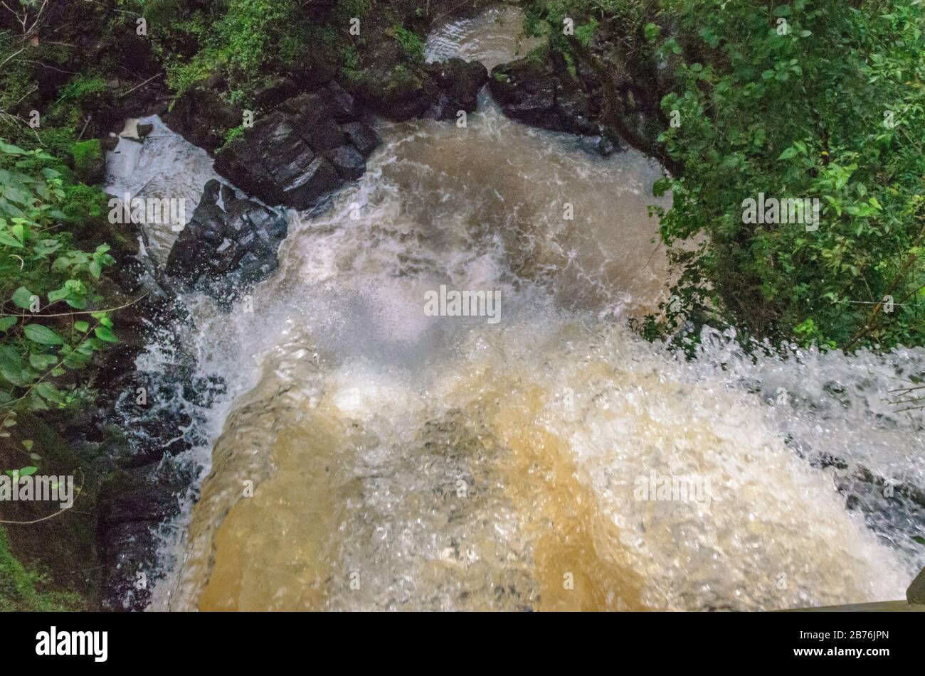 A waterfall seen from above Stock Photo - Alamy