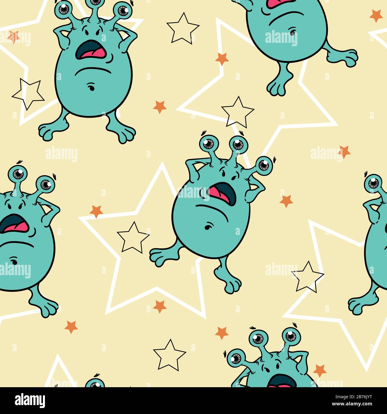 Seamless alien head background Stock Vector Images - Alamy