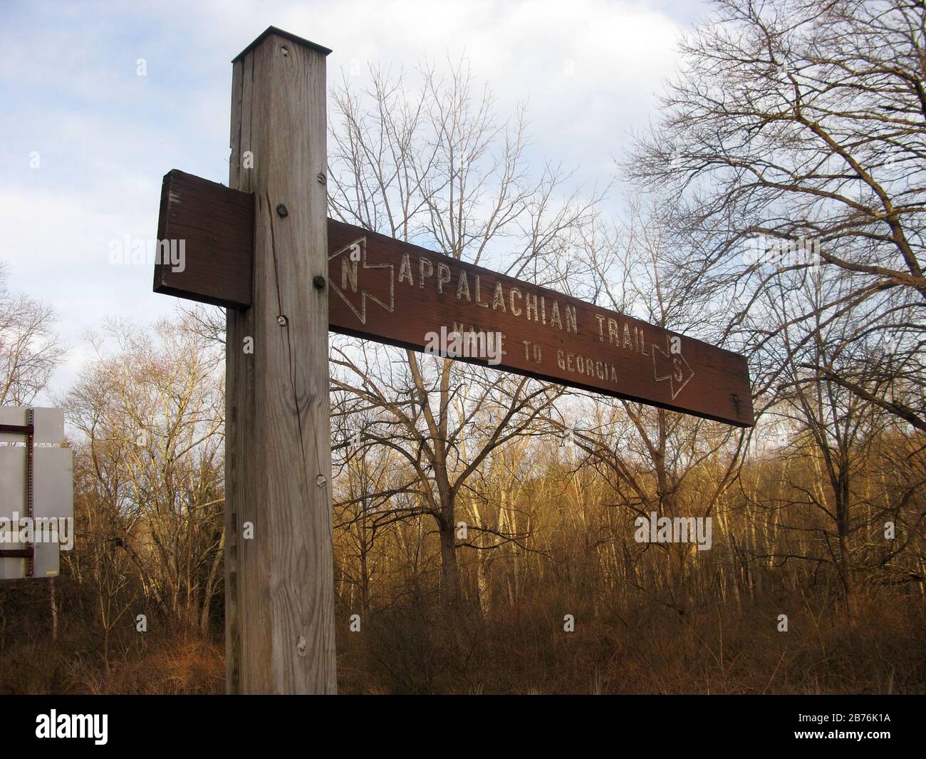 Appalachian Trail Signpost Stock Photo - Alamy