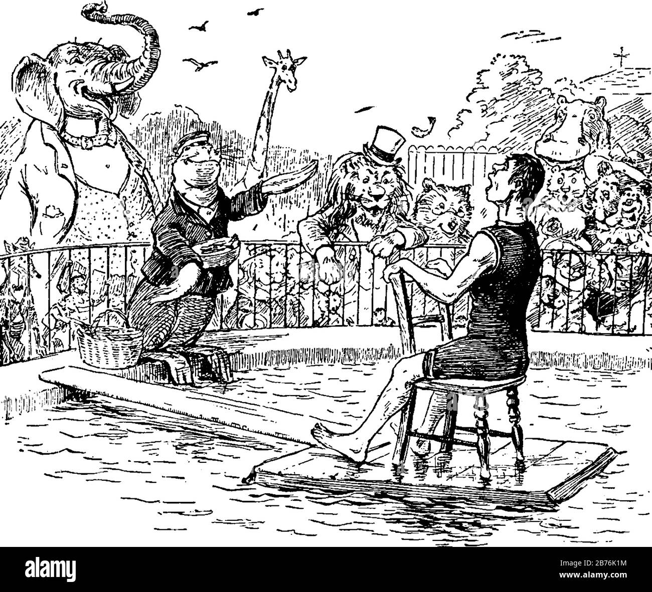 Vintage wooden animals Stock Vector Images - Alamy