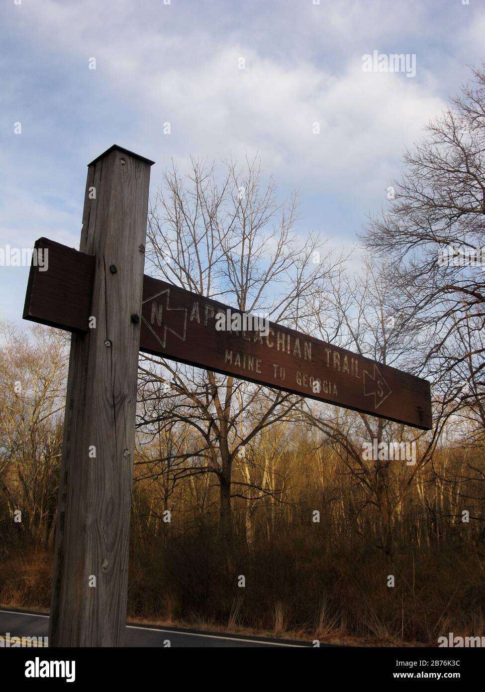 Appalachian Trail Signpost Stock Photo - Alamy