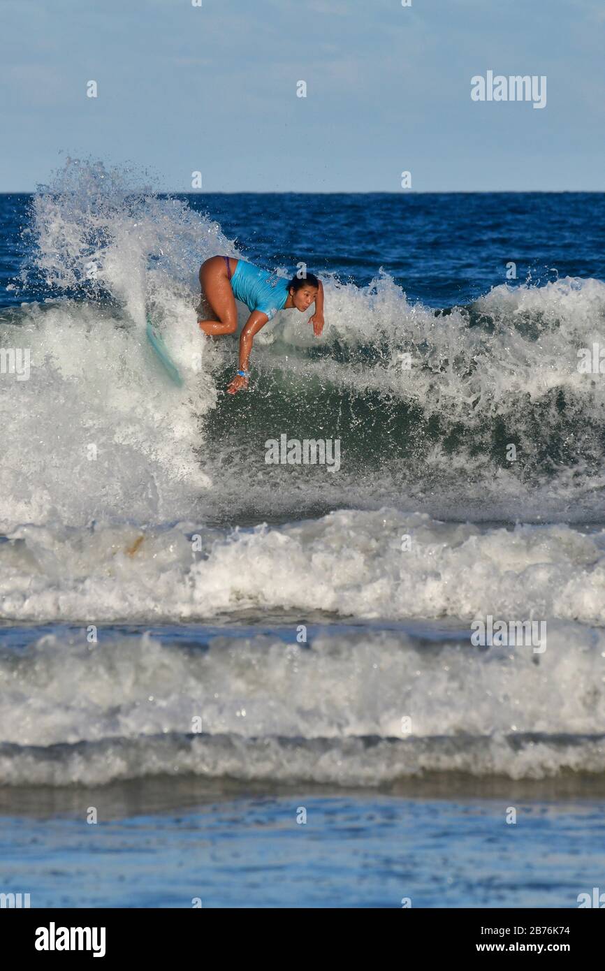 Mahina Maeda competing in the Sydney Surf Pro 2020 Stock Photo - Alamy
