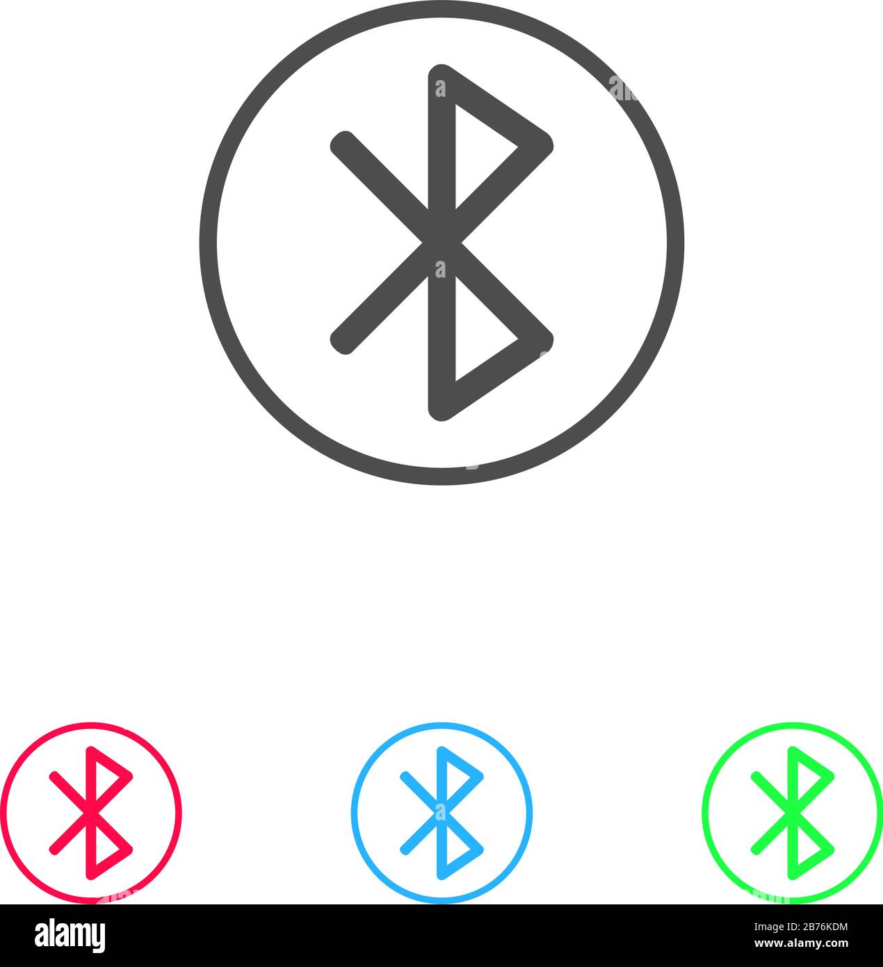Bluetooth icon flat. Color pictogram on white background. Vector ...