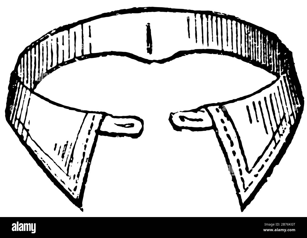 Collar are used Something worn round the neck, vintage line drawing or ...