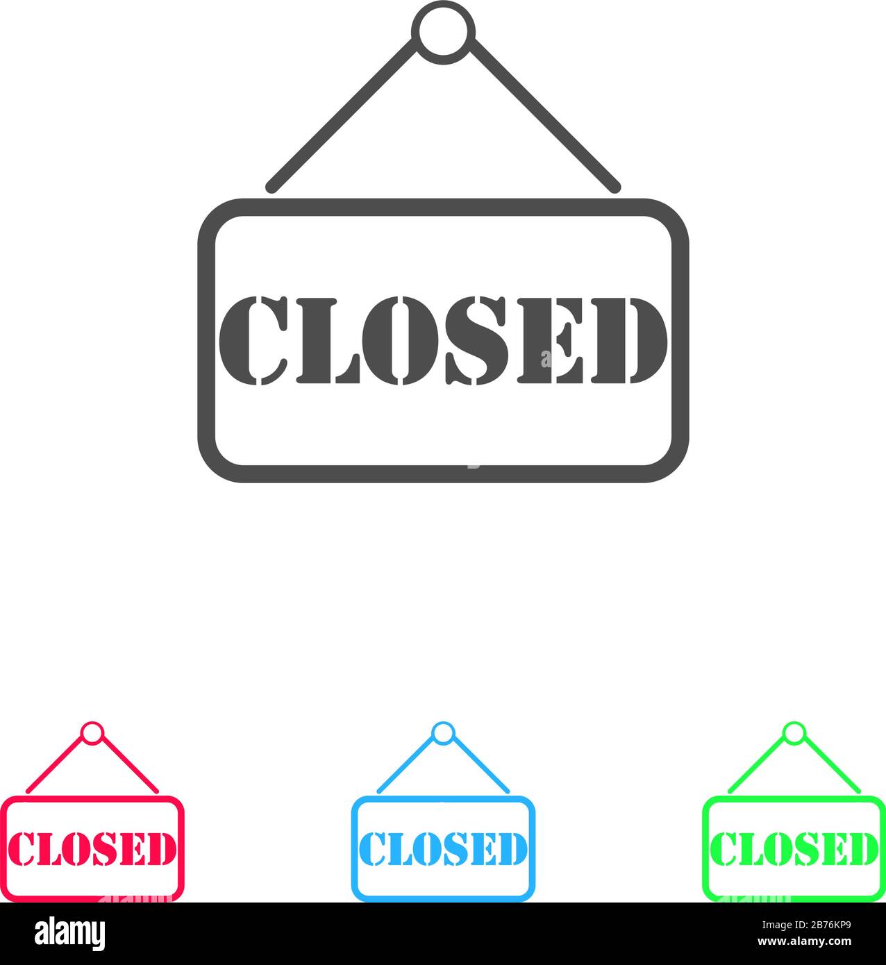 Closed plate icon flat. Color pictogram on white background. Vector ...