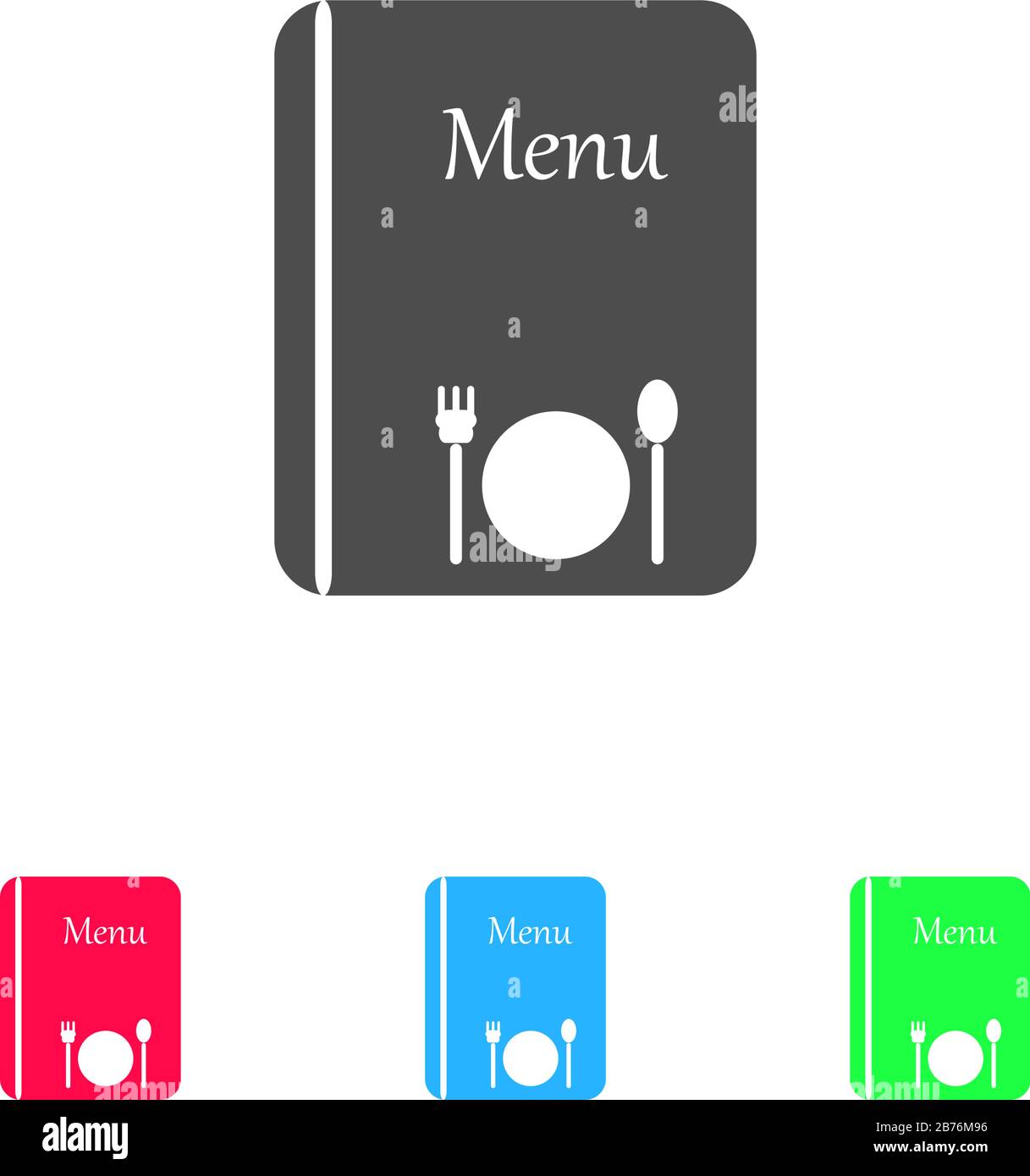 Menu icon flat. Color pictogram on white background. Vector ...