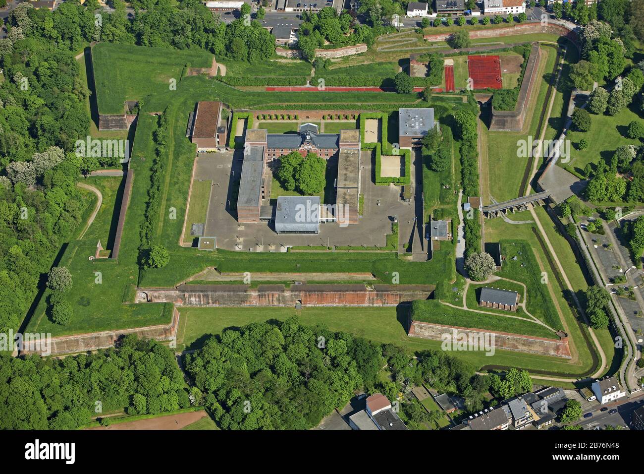 fortress Juelich, 09.05.2008, aerial view, Germany, North Rhine ...