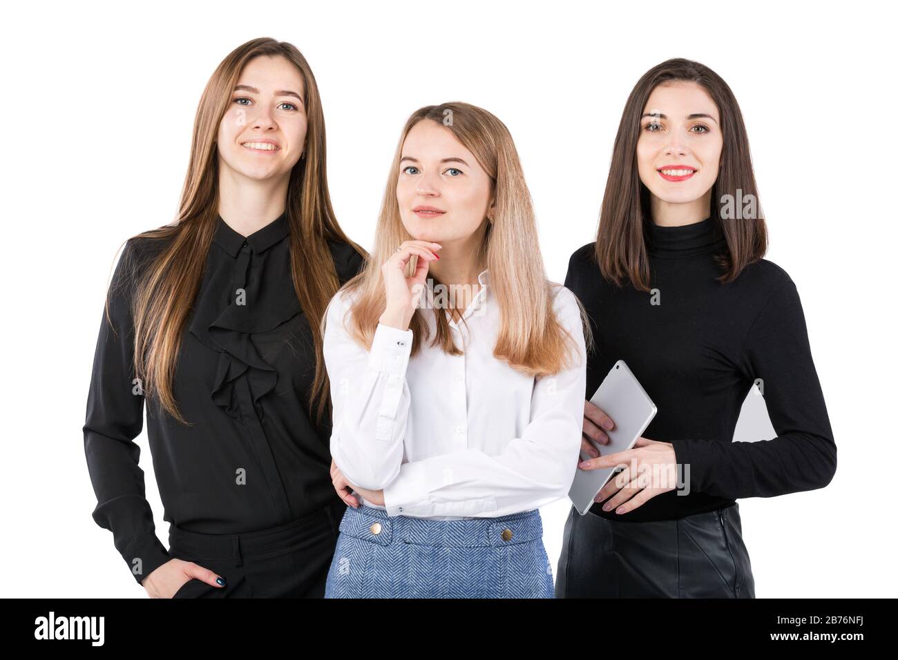 United Team Of Business Women. Portrait team of three smiling ...