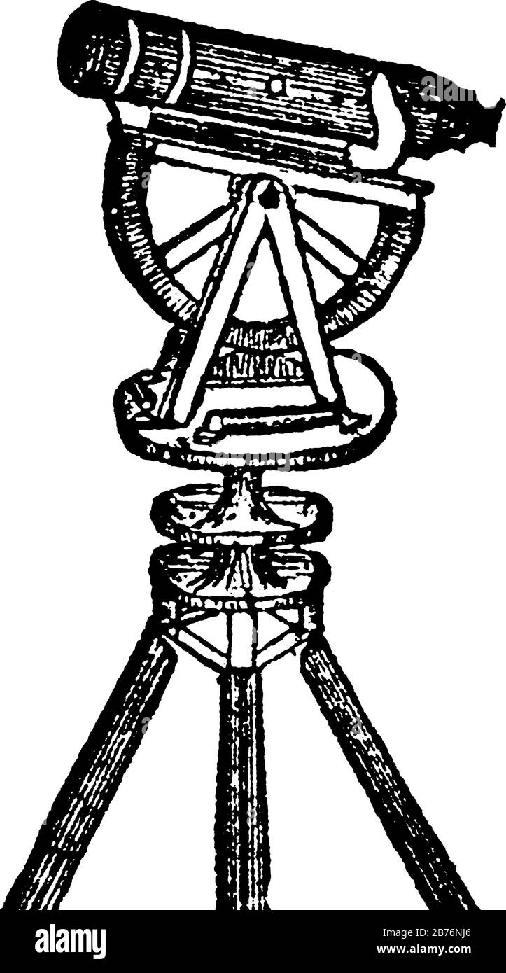 This illustration represents Theodolite which used especially in ...