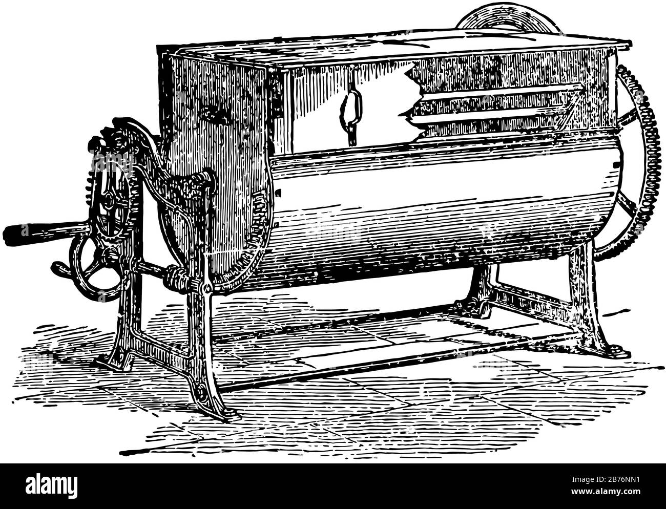 This illustration represents Kneading Machine which is a form of dough ...
