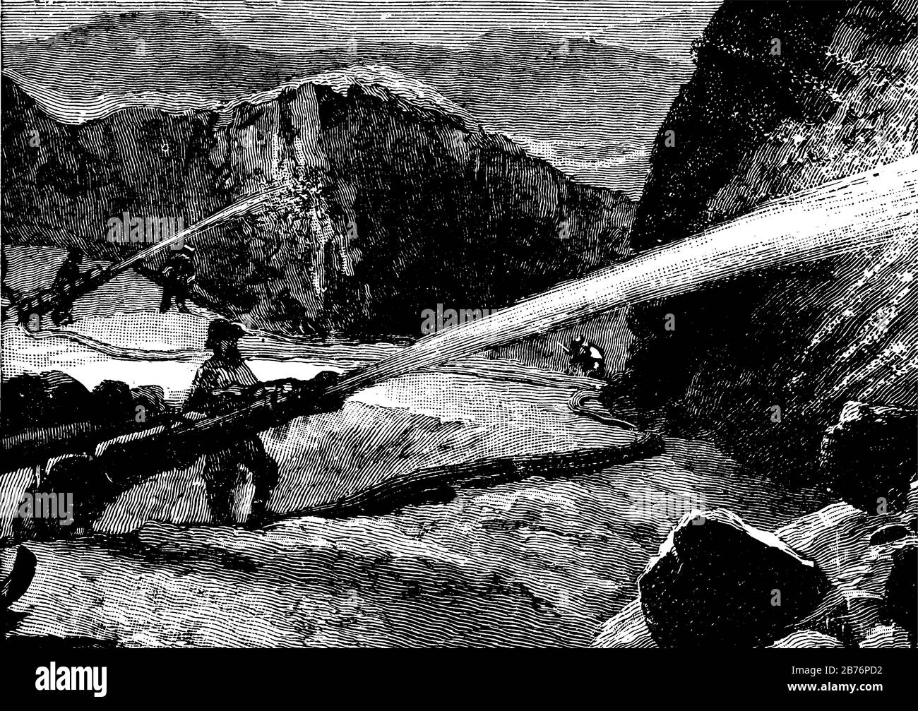 Men breaking rocks Black and White Stock Photos & Images - Alamy