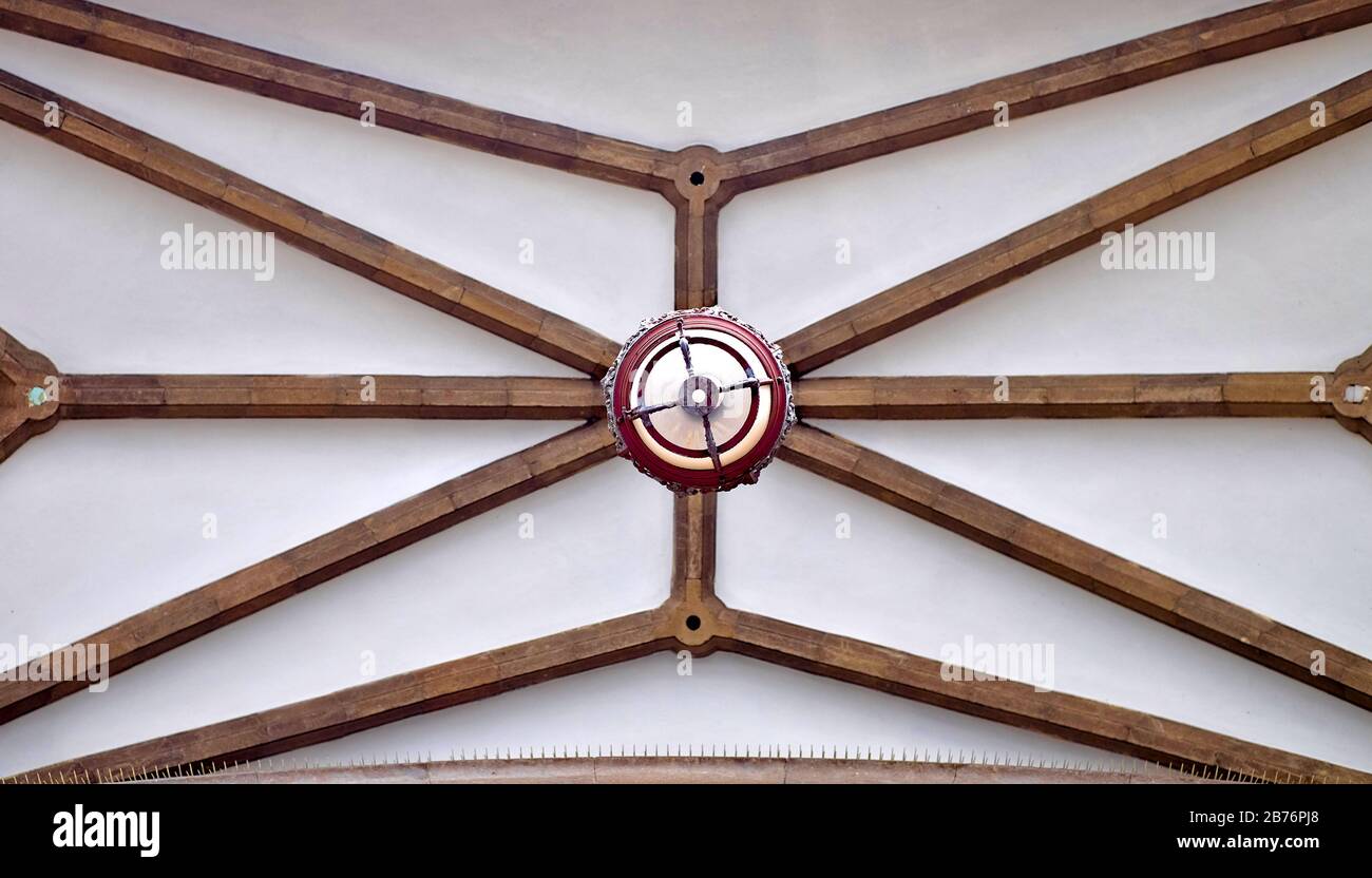Vaulted ceiling of a Gothic church Stock Photo - Alamy