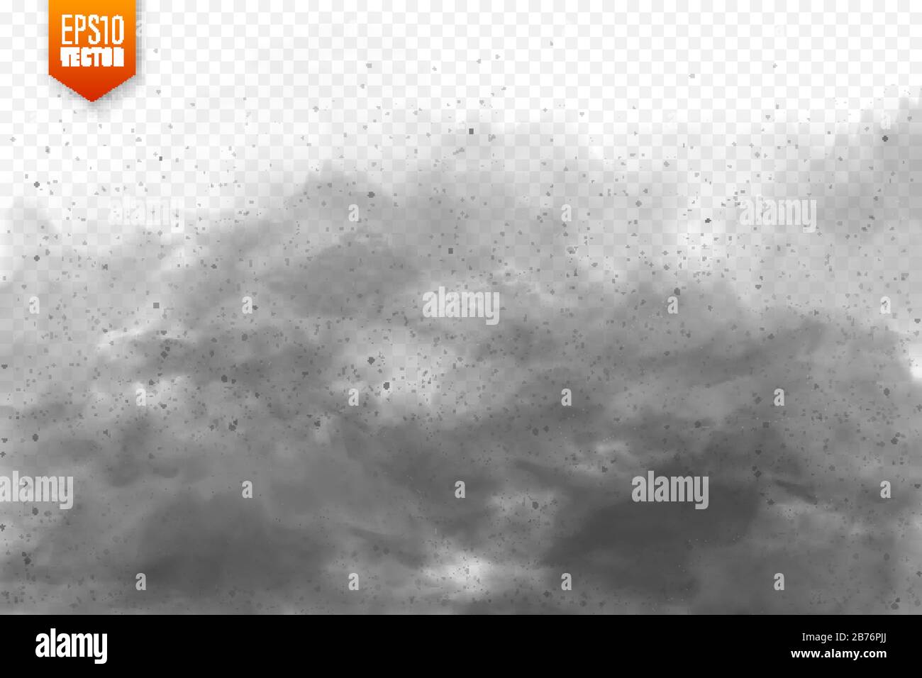 Realistic dust clouds. Sand storm. Polluted dirty air, smog. Vector ...