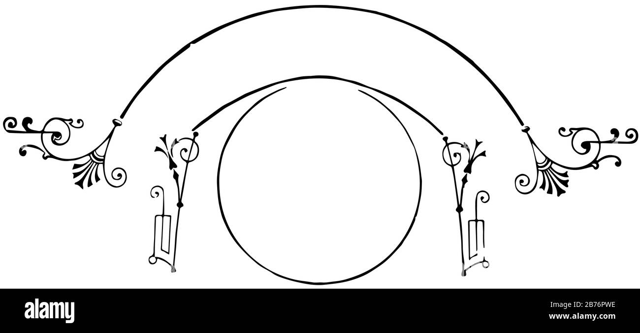 Curved border Black and White Stock Photos & Images - Alamy