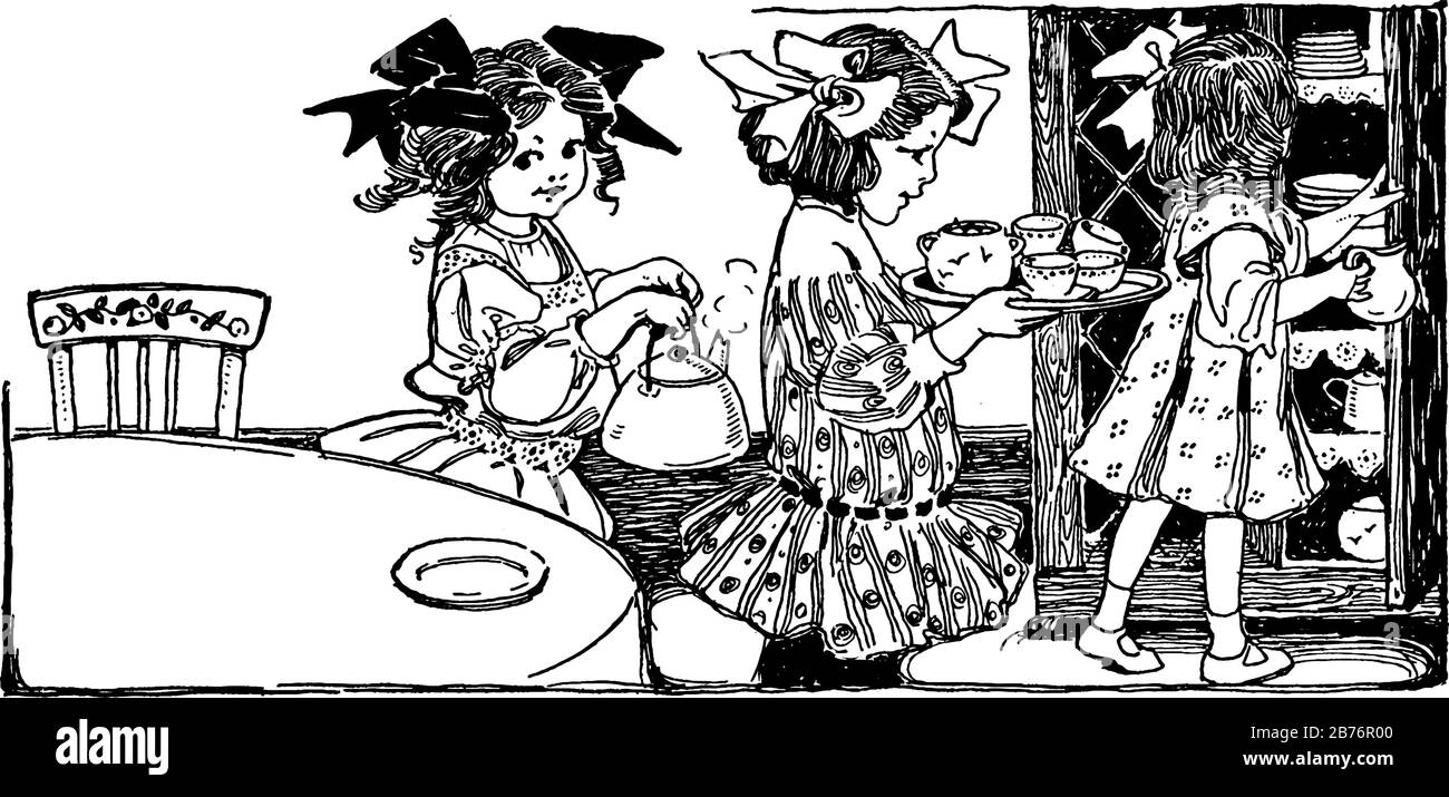 Girls Tea Party Clip Art
