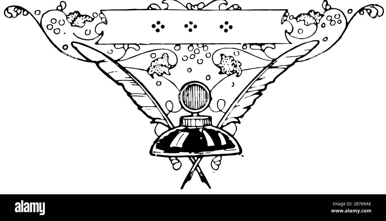 Pen and inkwell is a unique pattern, it is create a pleasing and ...