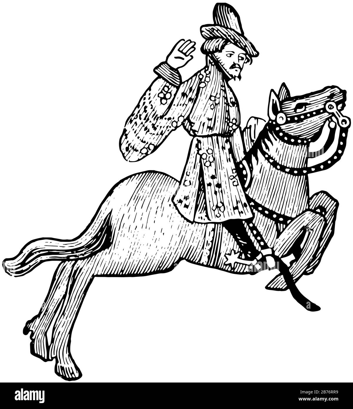 The Merchant, this picture shows the merchant riding on horse and ...