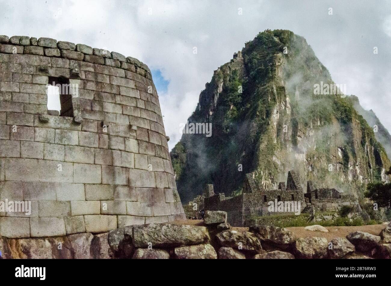 Temple of the sun (Templo del Sol) with some constructions of the ...