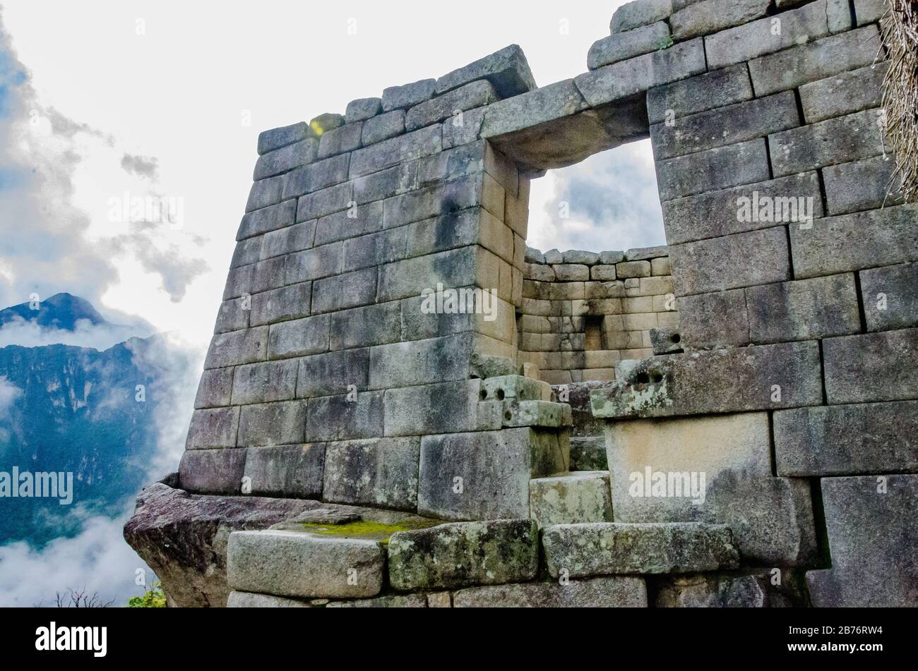 A view of the Templo del Sol in Machu Picchu, Peru Stock Photo - Alamy