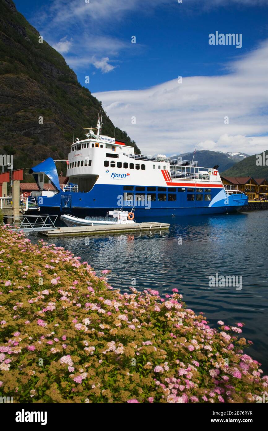 Ferry Terminal, Flam Village, Sognefjorden, Western Fjords, Norway ...