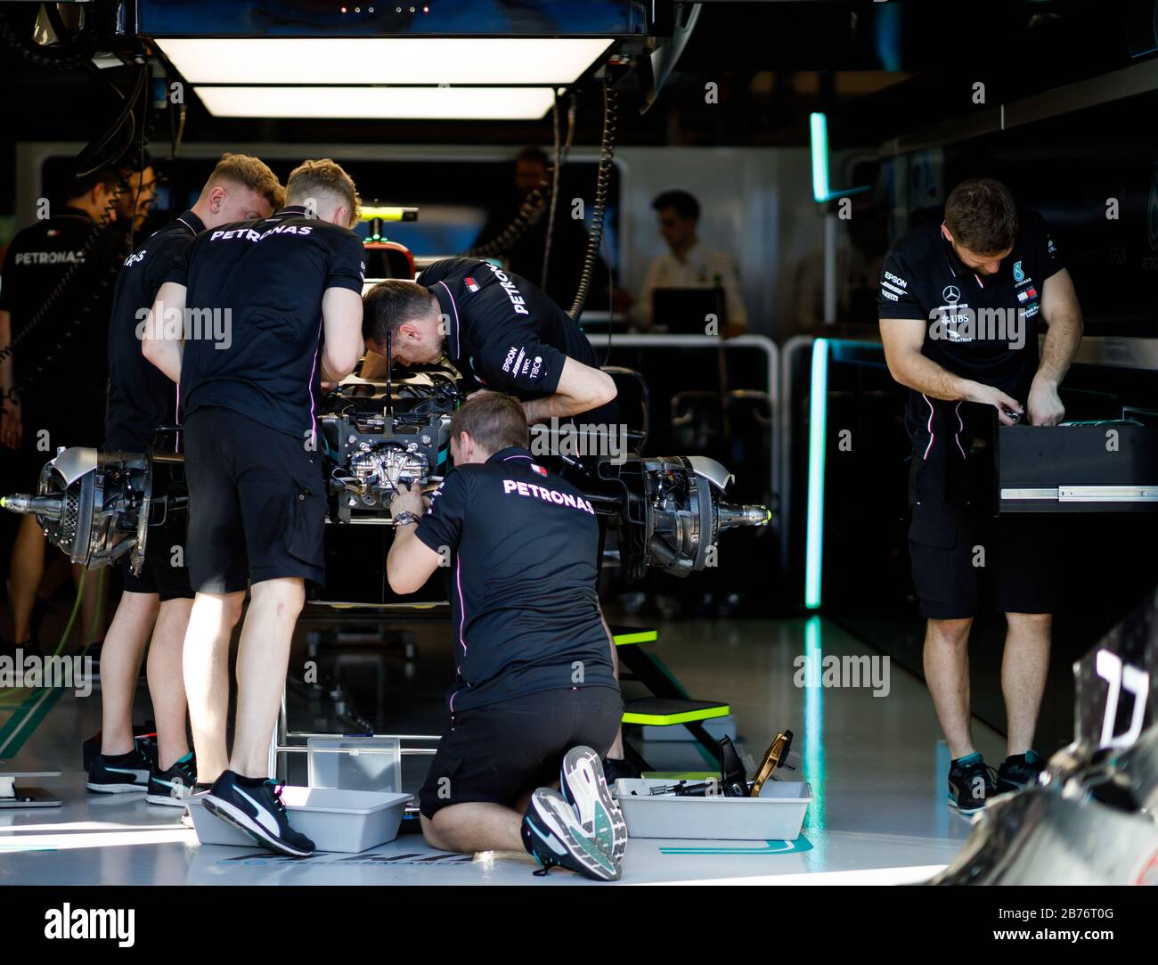 Mercedes garage f1 hi-res stock photography and images - Alamy