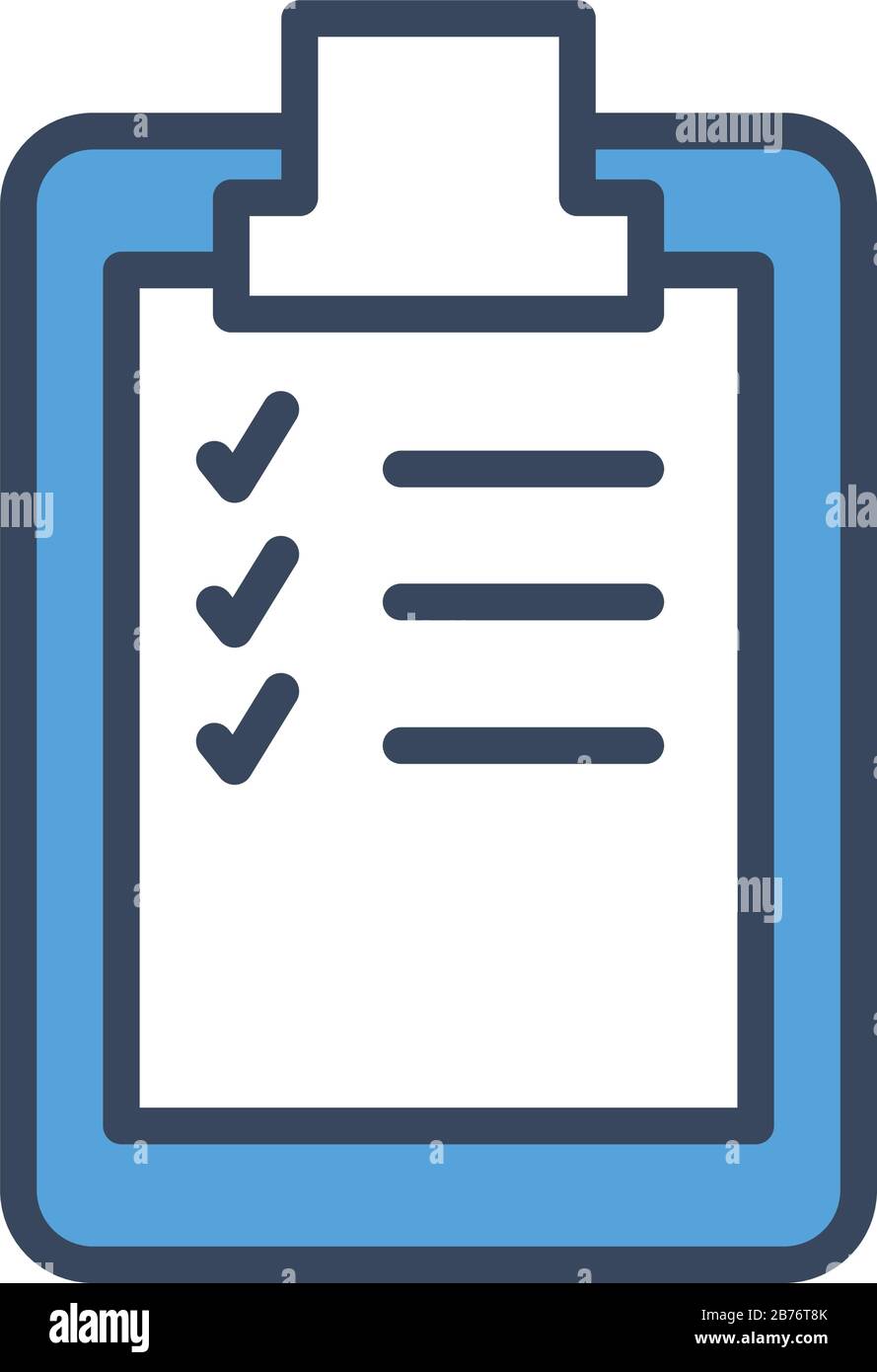 medical check list document half line and color style icon Stock Vector ...