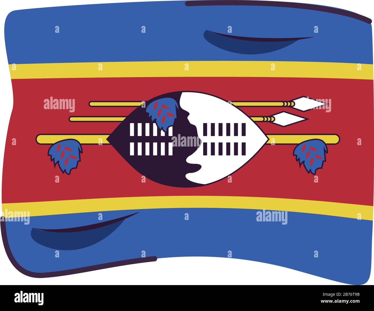 Waving flag swaziland Stock Vector Images - Alamy