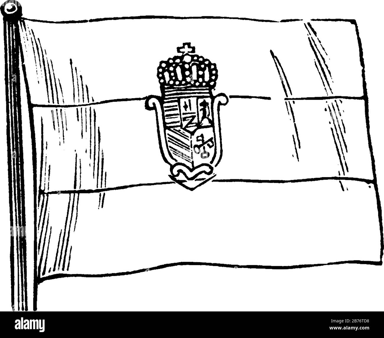 Tuscany Flag, a flag with three equidistant horizontal bars with a ...