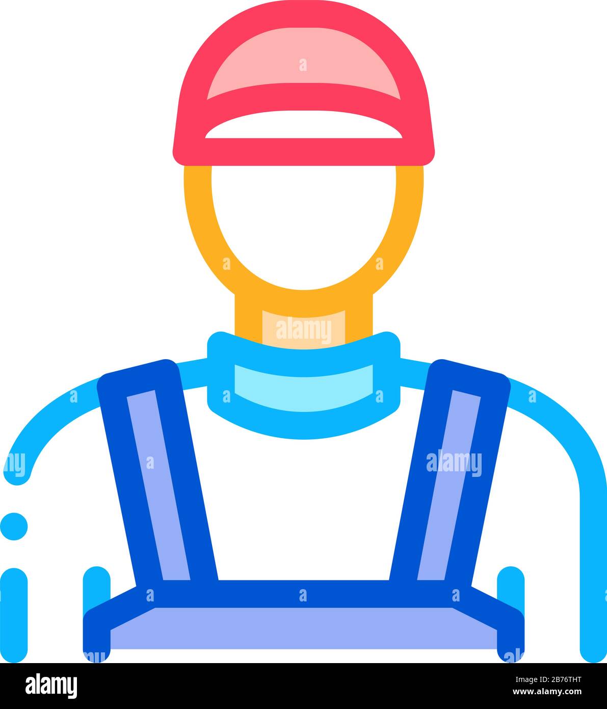 Plumber Worker Icon Vector Outline Illustration Stock Vector Image ...