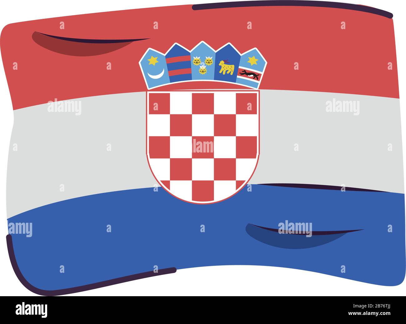 croatia flag country isolated icon Stock Vector Image & Art - Alamy