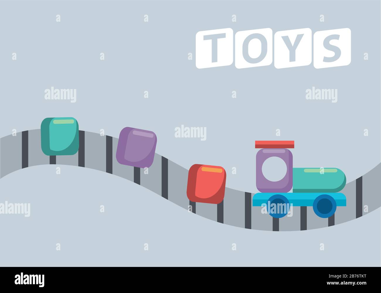 rail train and blocks toys Stock Vector Image & Art - Alamy