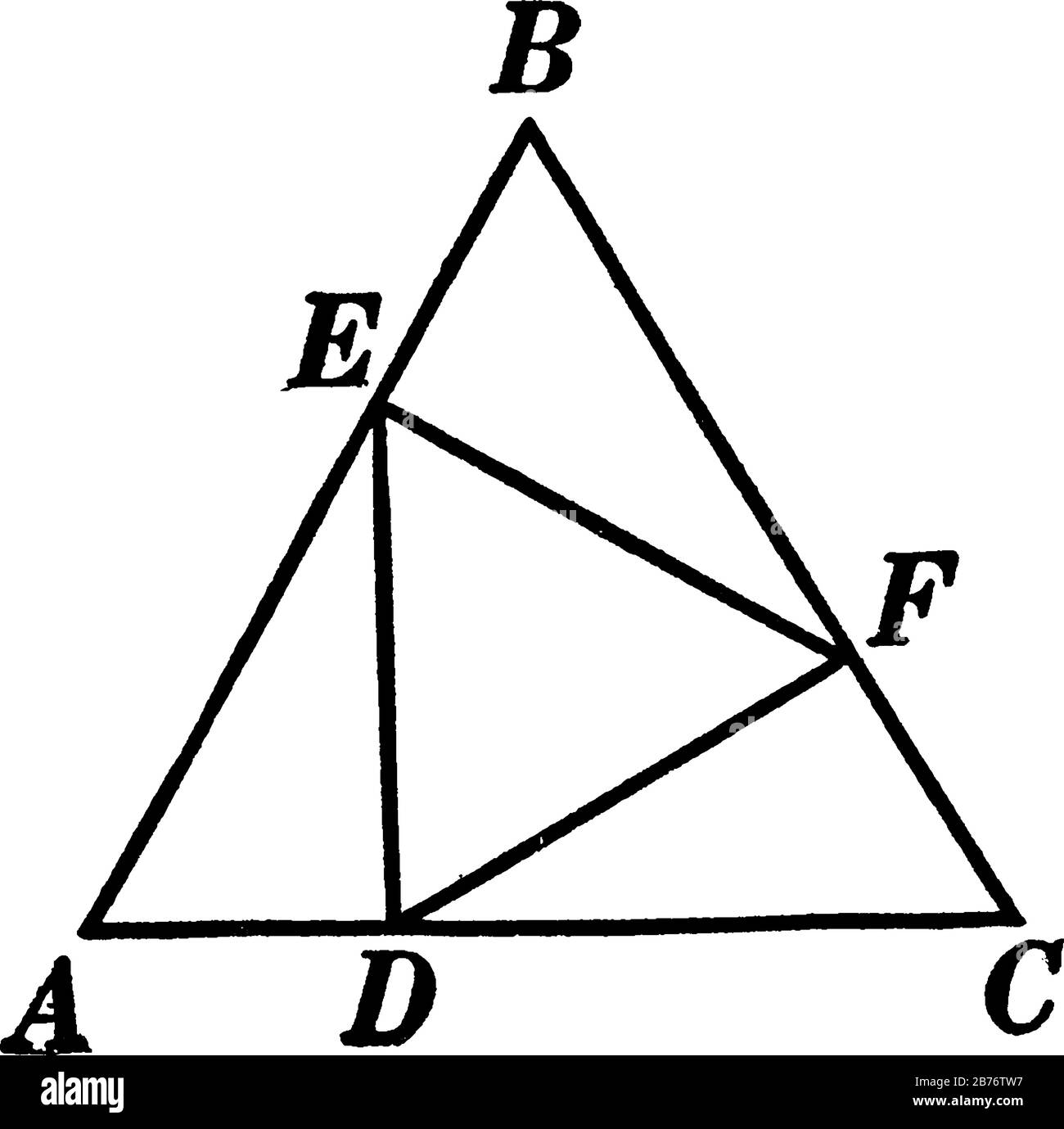 An illustration that is used to prove that triangle EFD is equilateral ...