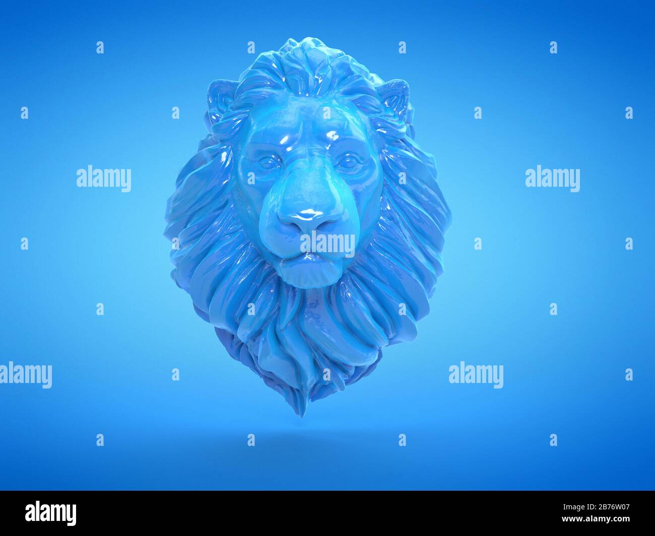 Lion sculpture, computer illustration Stock Photo - Alamy