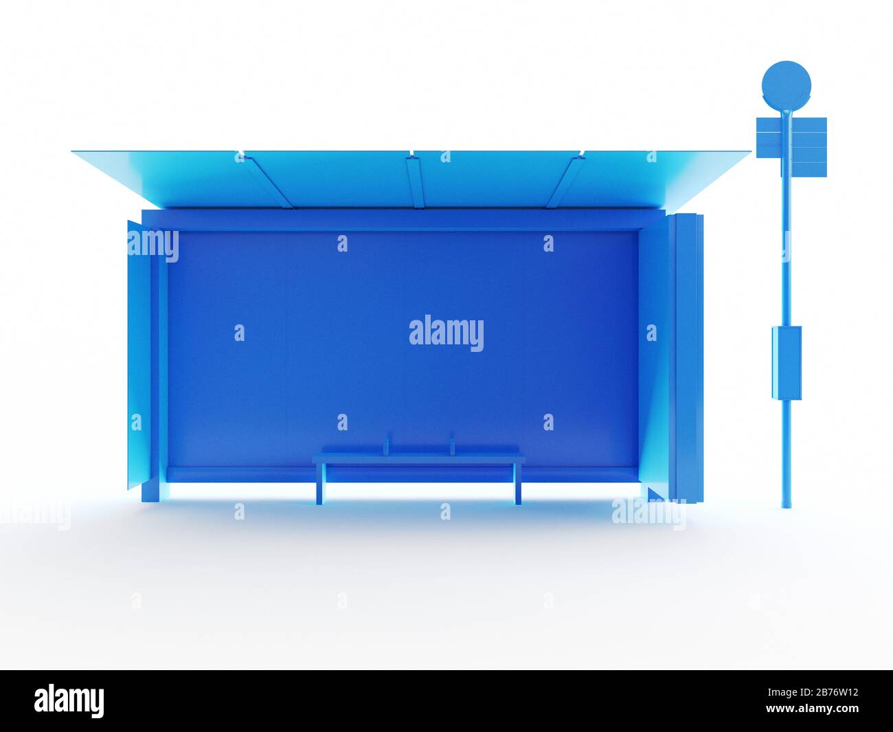 Bus stop, computer illustration Stock Photo - Alamy
