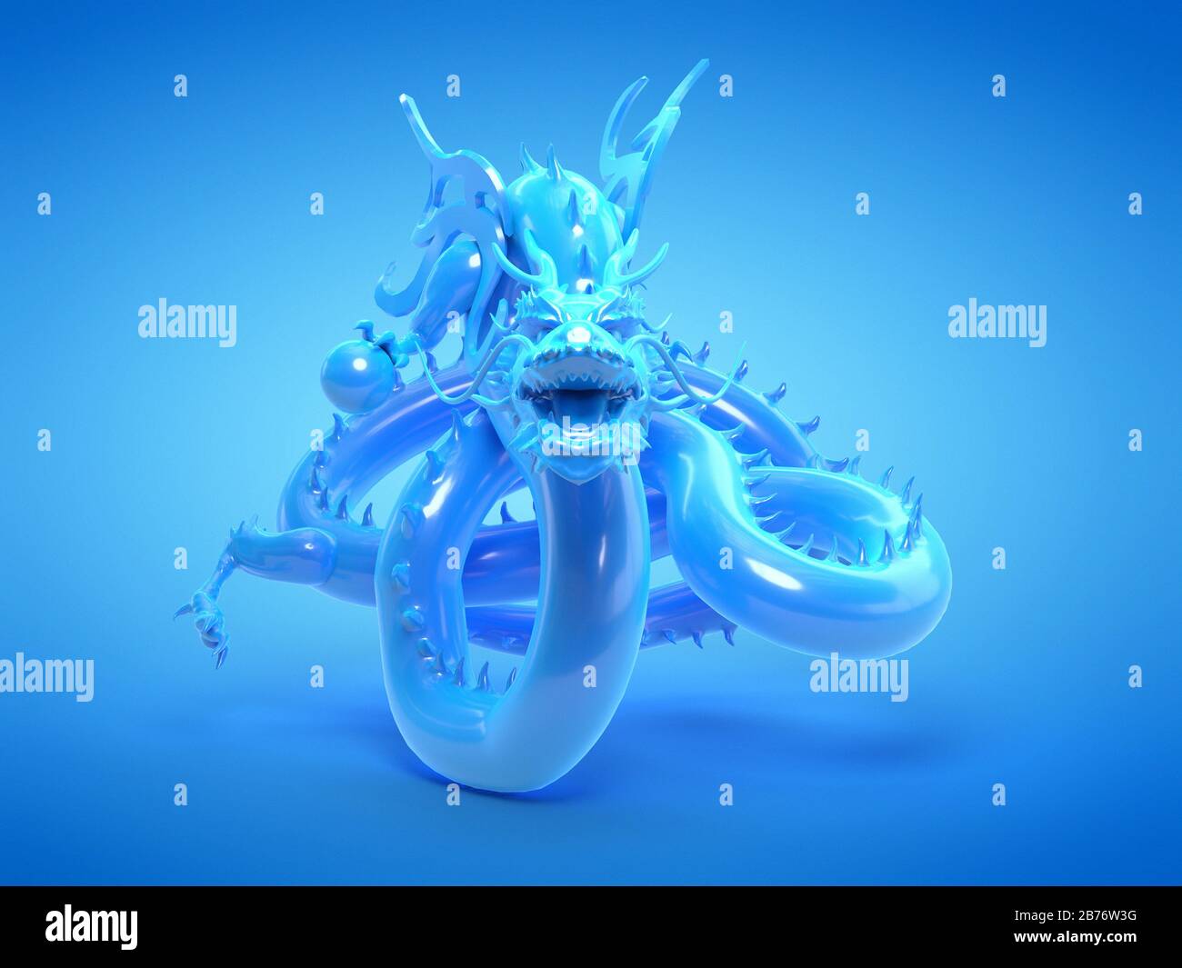 Blue dragon illustration hi-res stock photography and images - Alamy