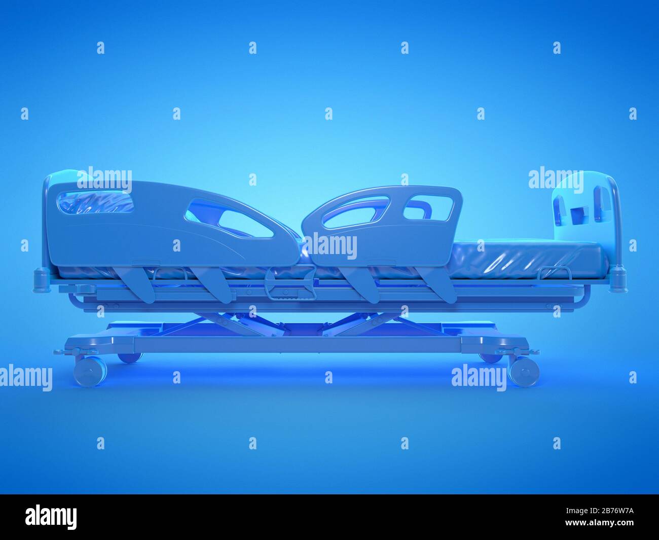 Hospital bed, computer illustration Stock Photo - Alamy