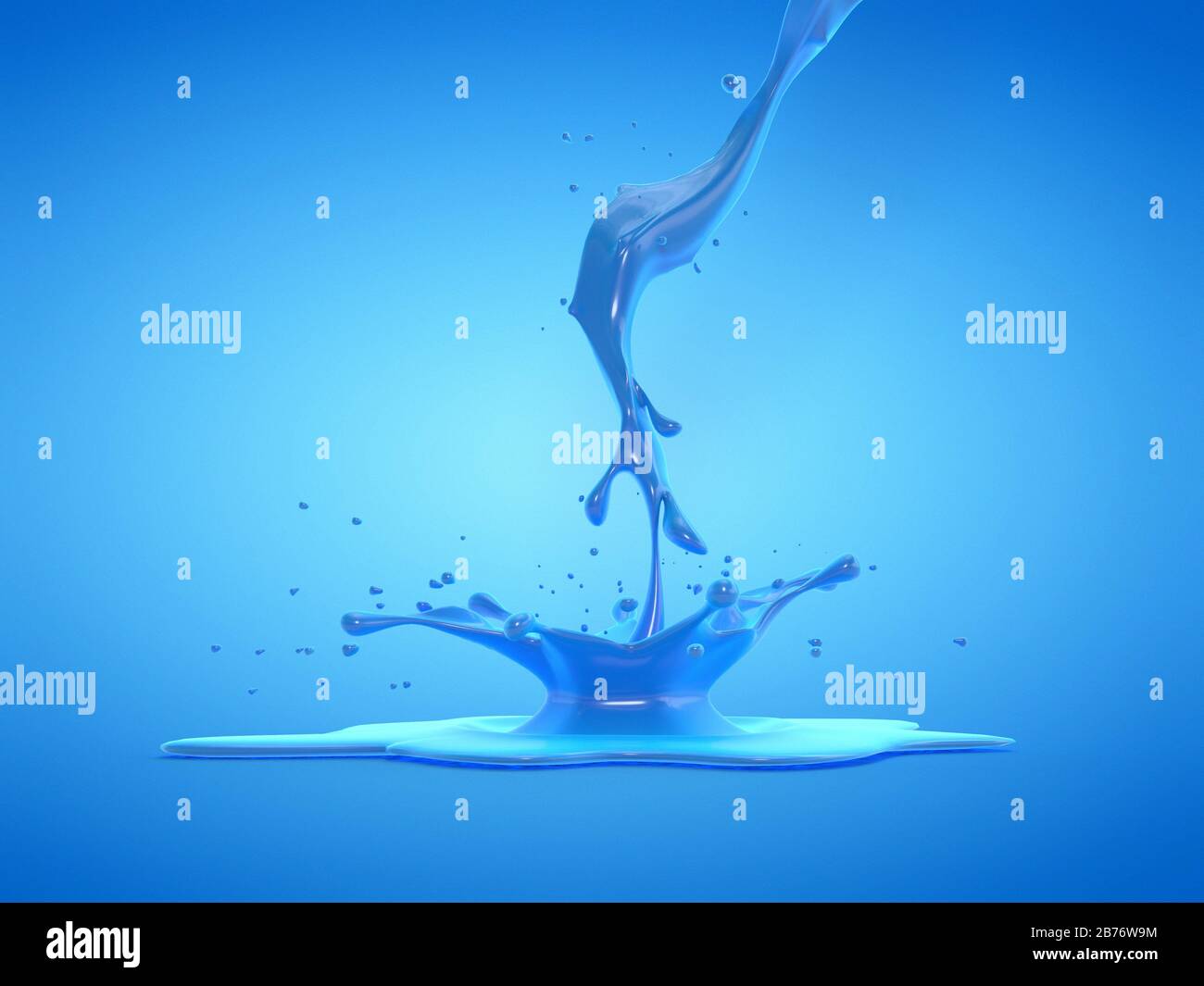 Liquid splash, computer illustration Stock Photo - Alamy