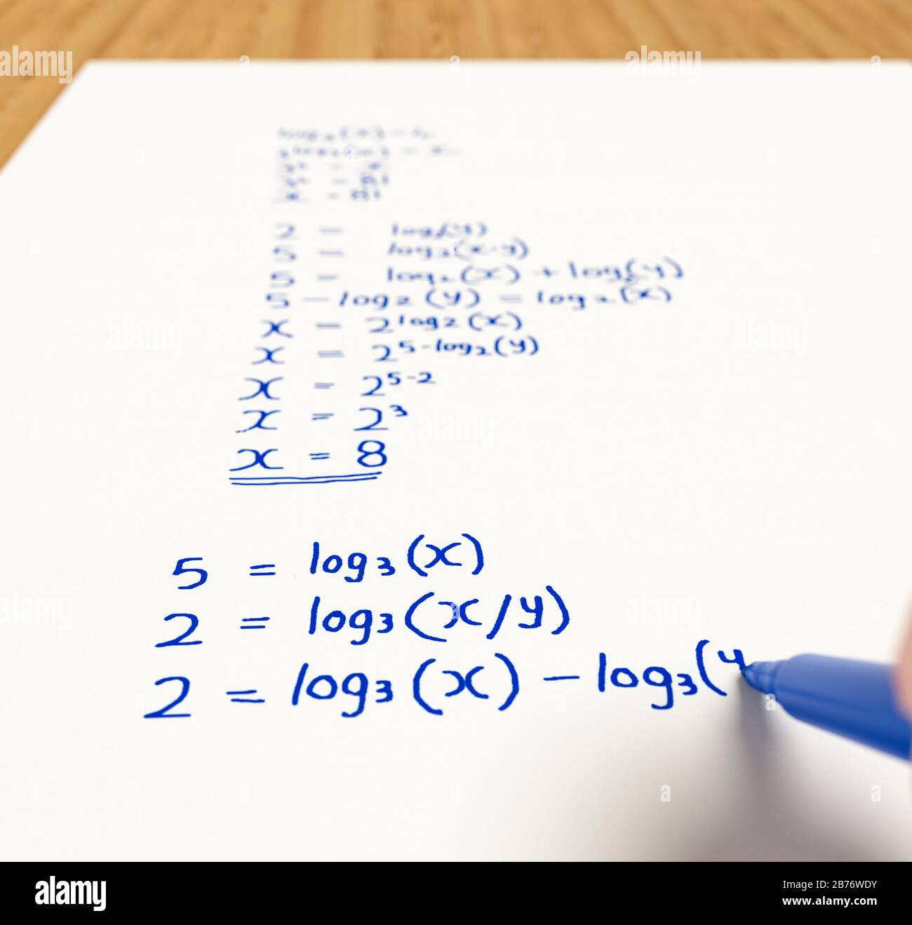 Logarithms hi-res stock photography and images - Alamy