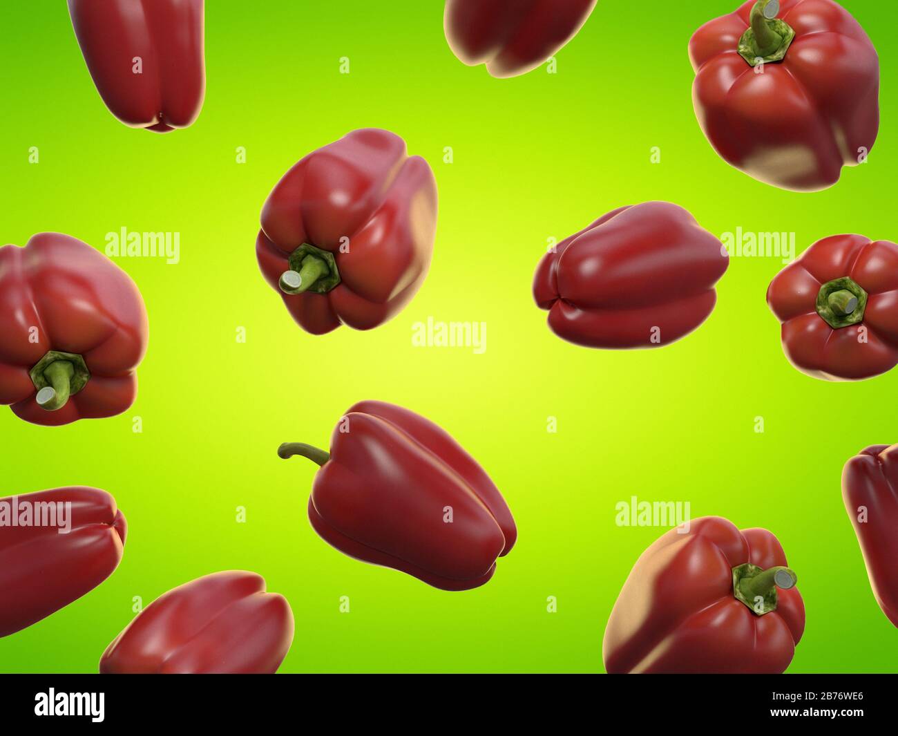 Bell peppers, computer illustration Stock Photo - Alamy
