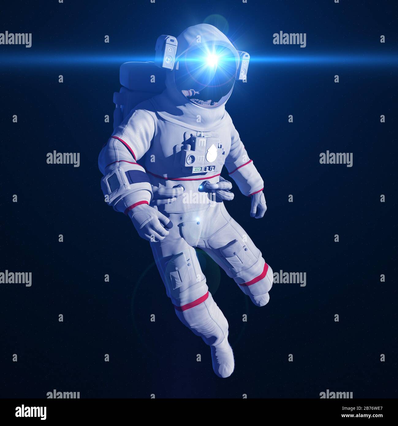 Astronaut in space, computer illustration Stock Photo - Alamy