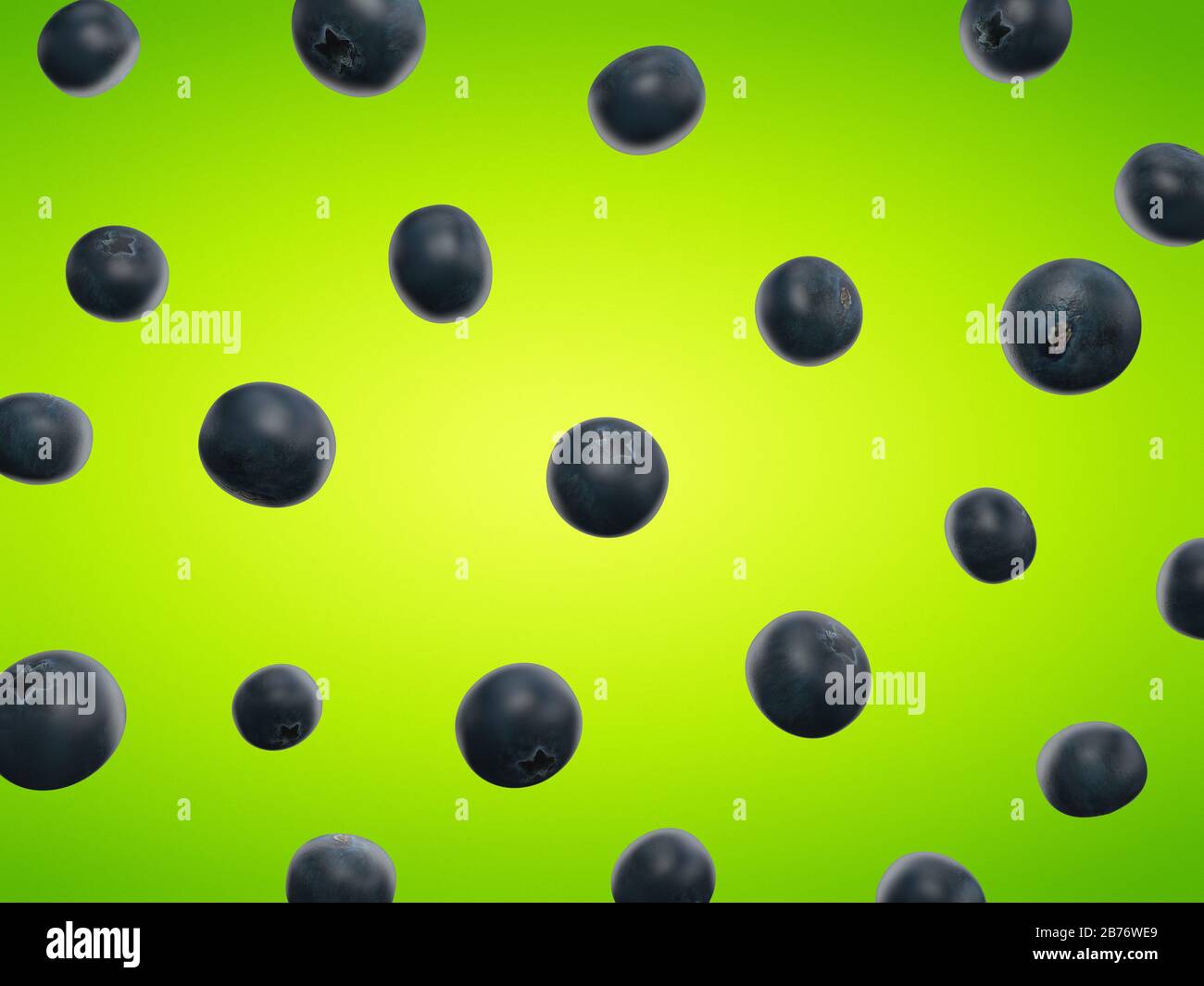 Blueberries, computer illustration Stock Photo - Alamy